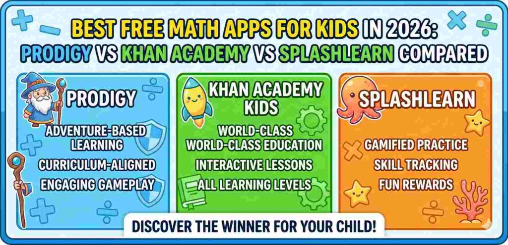 Best Free Math Apps for Kids in 2026: Prodigy vs Khan Academy vs ...