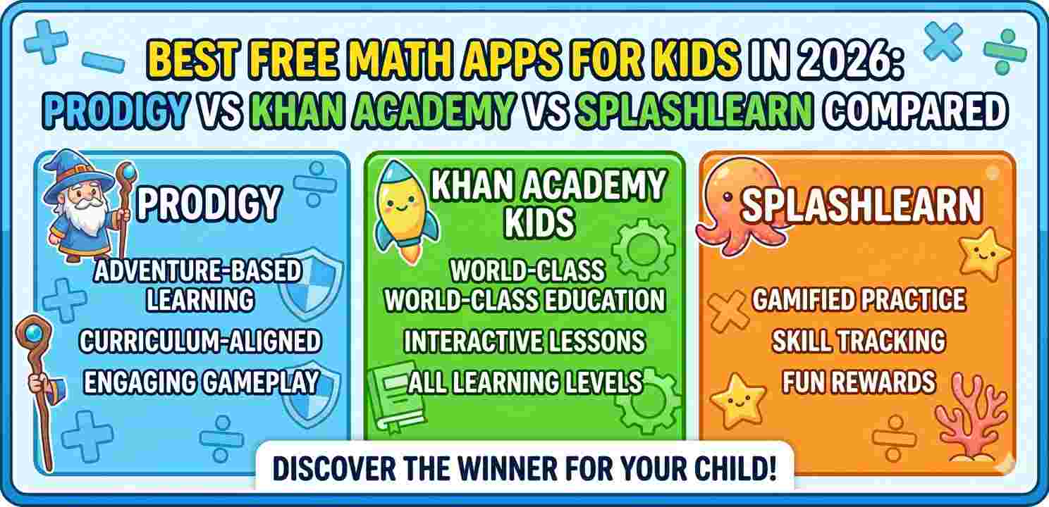 Best Free Math Apps for Kids in 2026: Prodigy vs Khan Academy vs ...